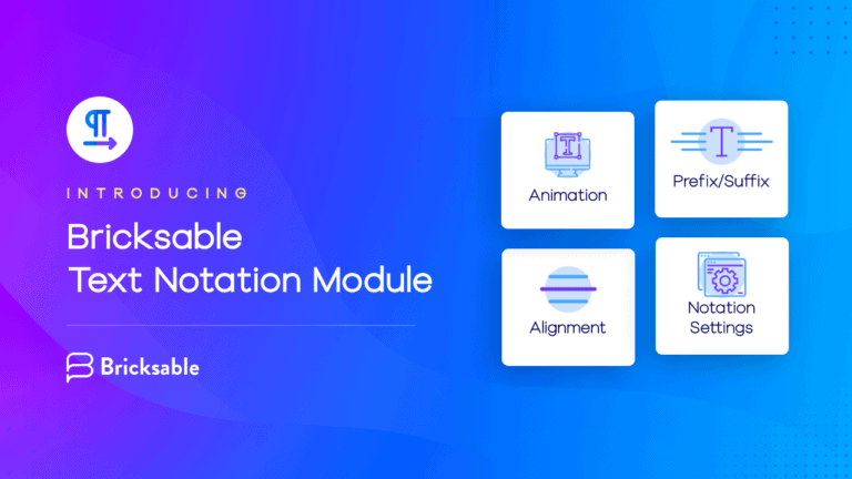 Text Notation Element - Bricksable