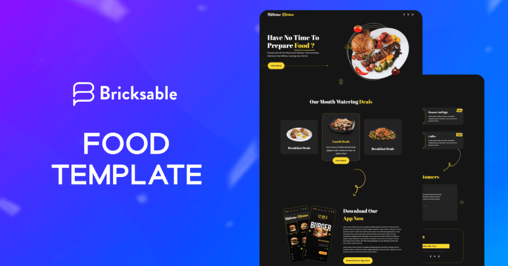 Food Template – Bricksable