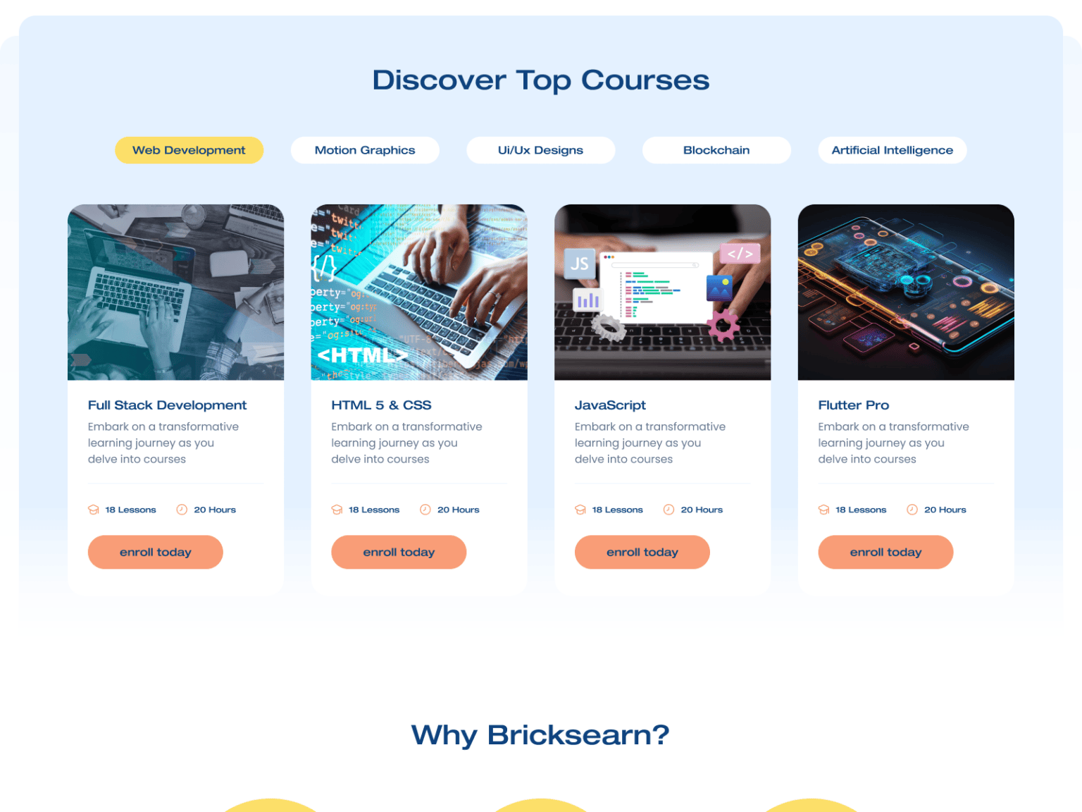 Bricksable - Online Learning Template